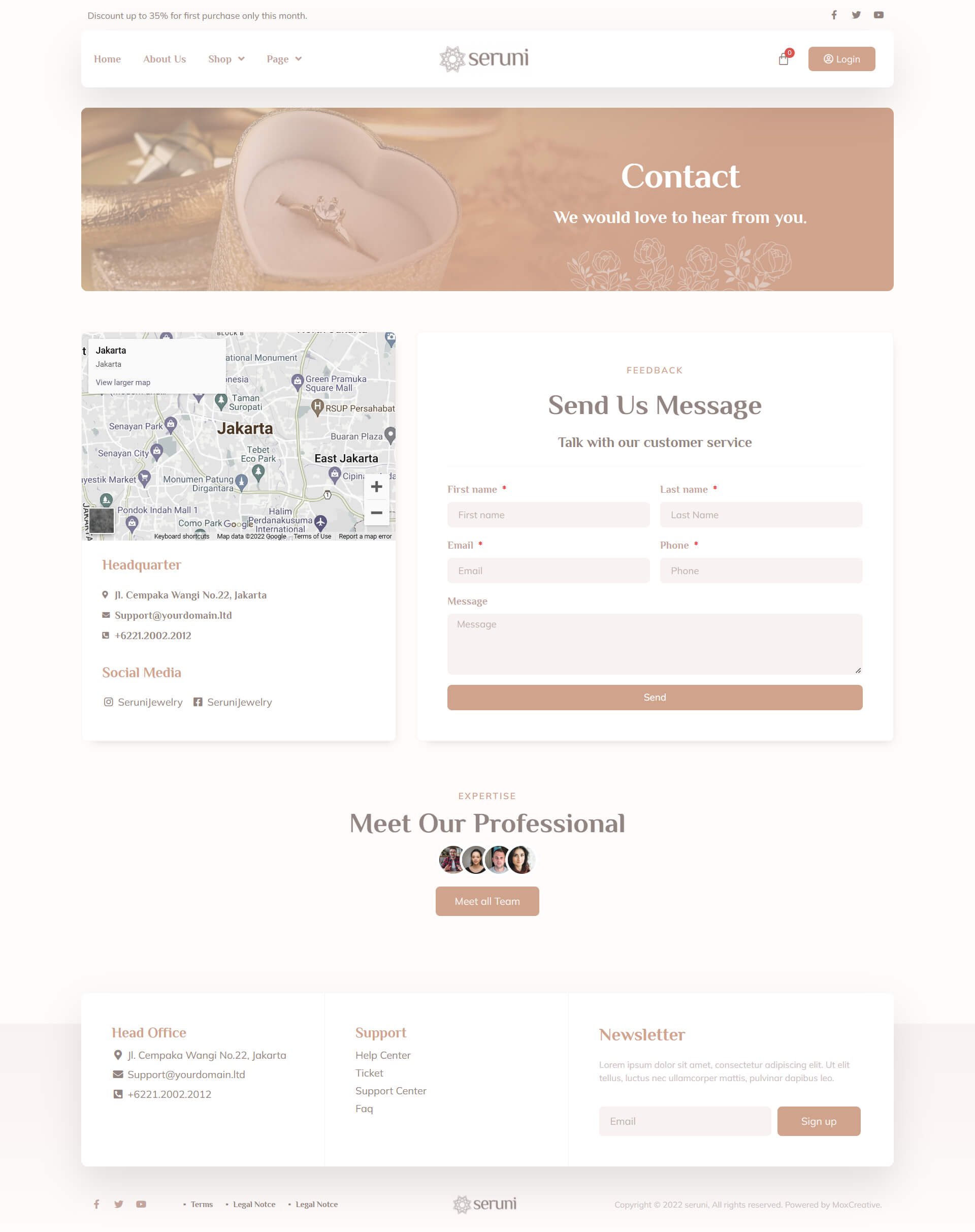 Seruni - Jewelry Store WooCommerce Elementor Pro Template Kit by moxcreative